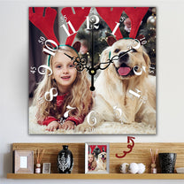 Personalized Clock Square Custom Wall Clock Gift With Photo – GiftInOne