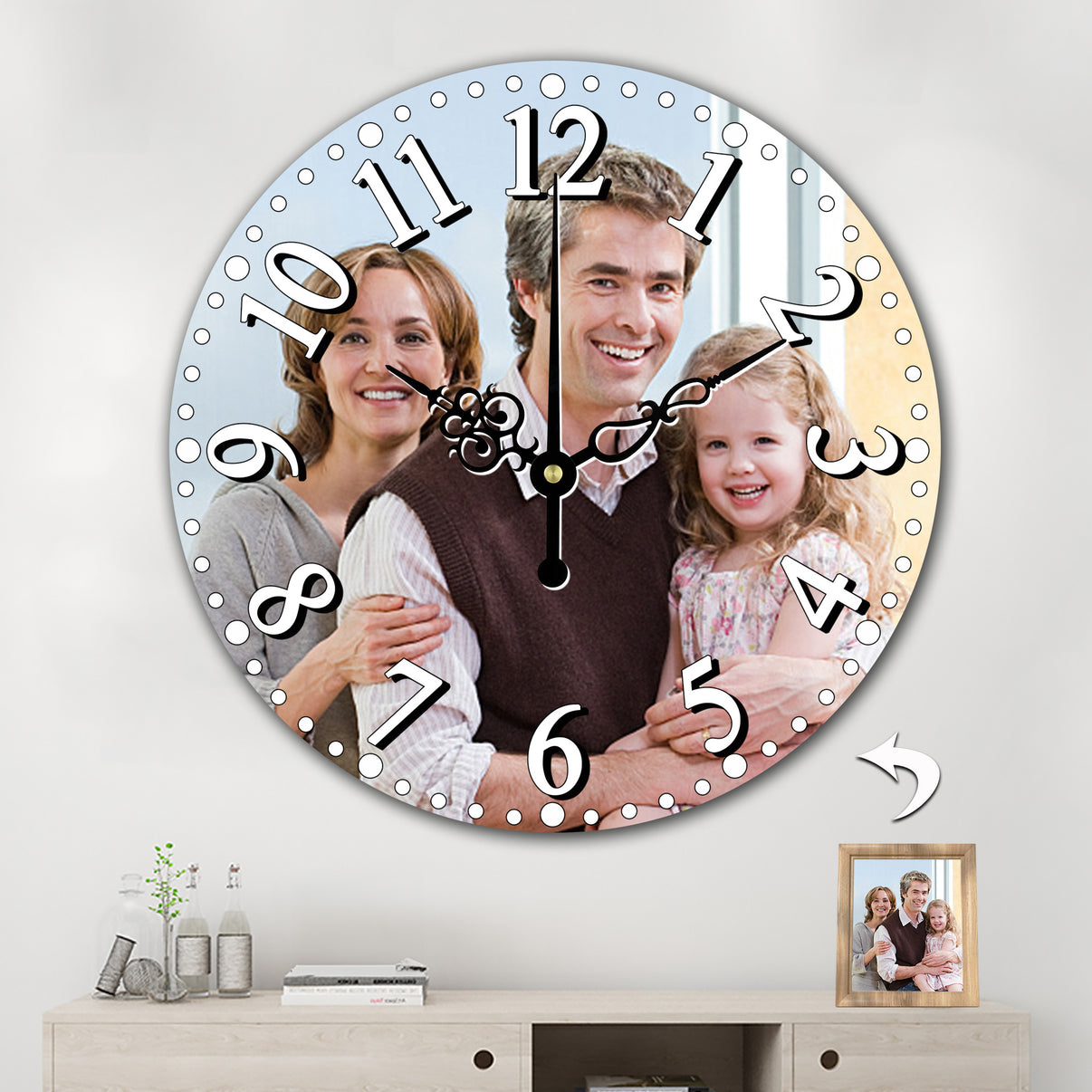 Personalized Wall Clock - Capture Moments all Number Styles – GiftInOne
