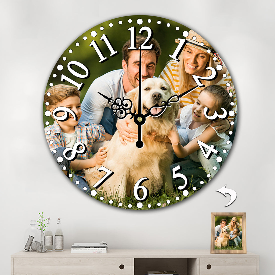 Personalized Wall Clock - Capture Moments all Number Styles – GiftInOne