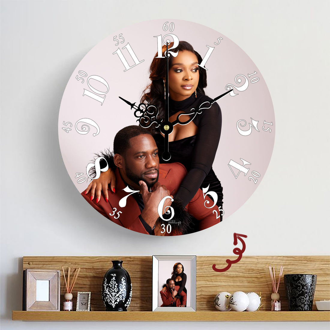 Personalized Wall Clock - Capture Moments all Number Styles – GiftInOne