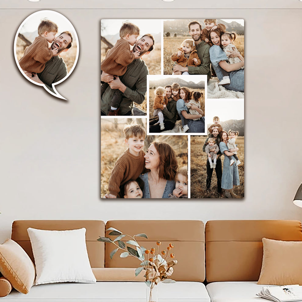 Personalized Photo Collage Canvas Prints – Custom Multi-Image Wall Art ...