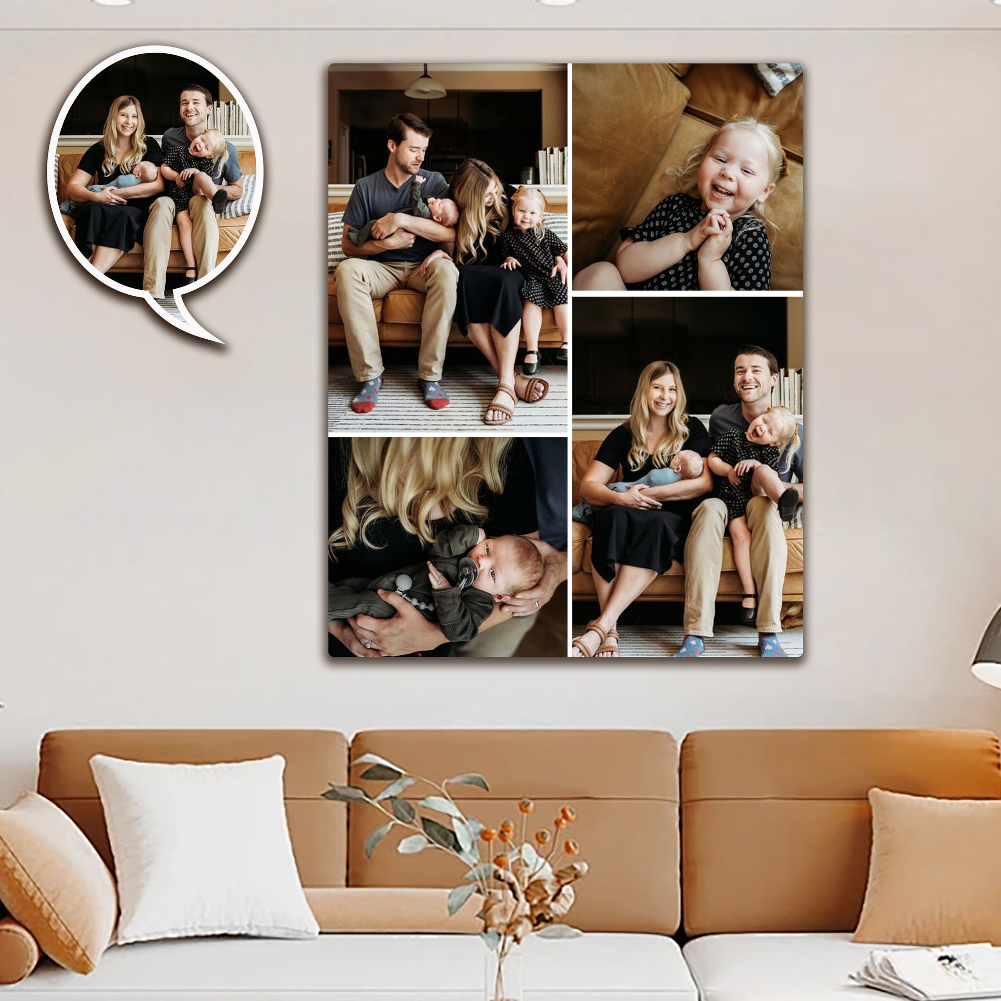 Personalized Photo Collage Canvas Prints – Custom 4 Photos Wall Art ...